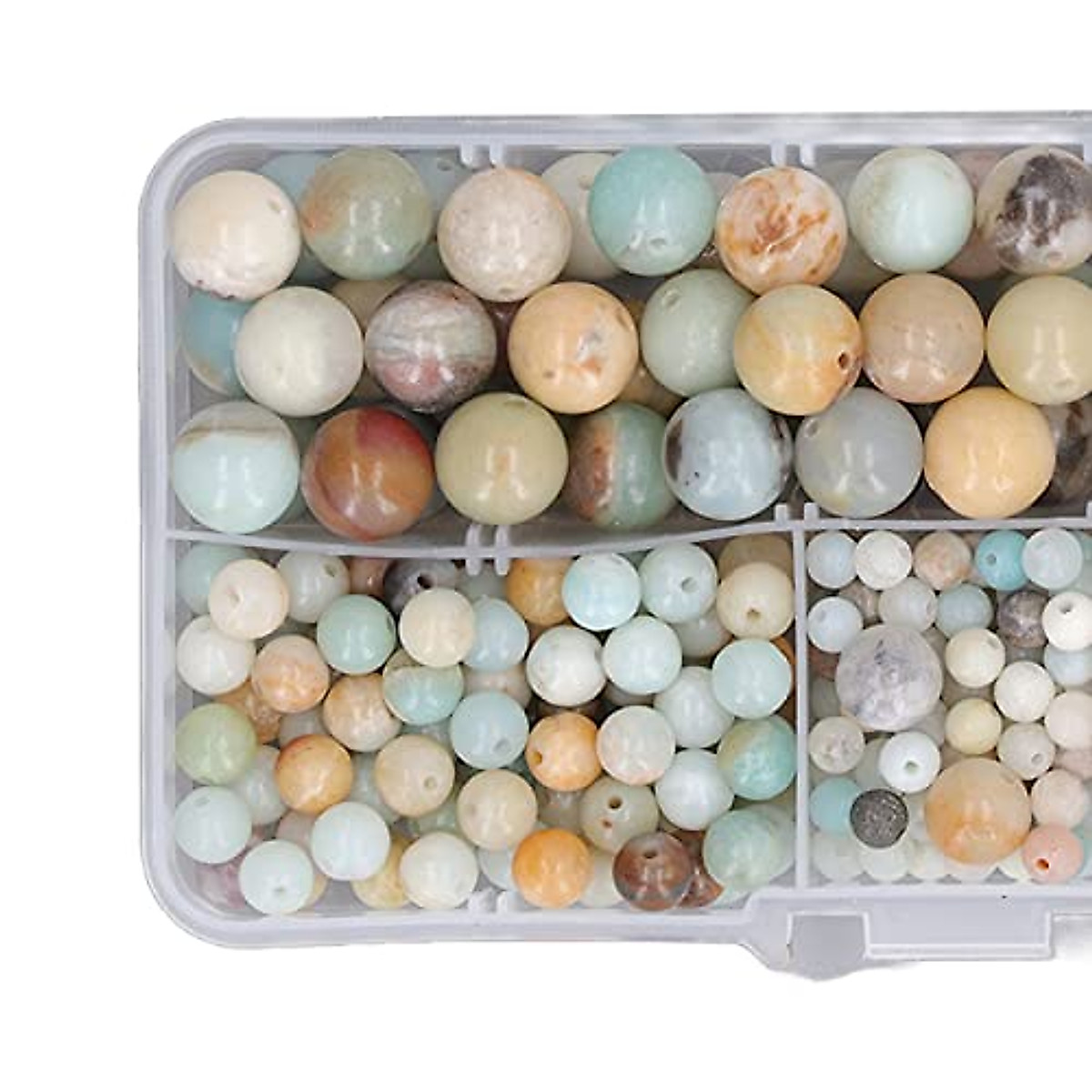 Natural Crystal Beads Stone Amazonite, Natural Matte Jade Stone Round Loose Semi Gemstone Beads for Jewelry Making, Crystal Jewelry Making Kit