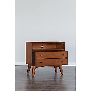 Alpine Furniture Flynn Nightstand, Acorn, 28 x 15 x 26