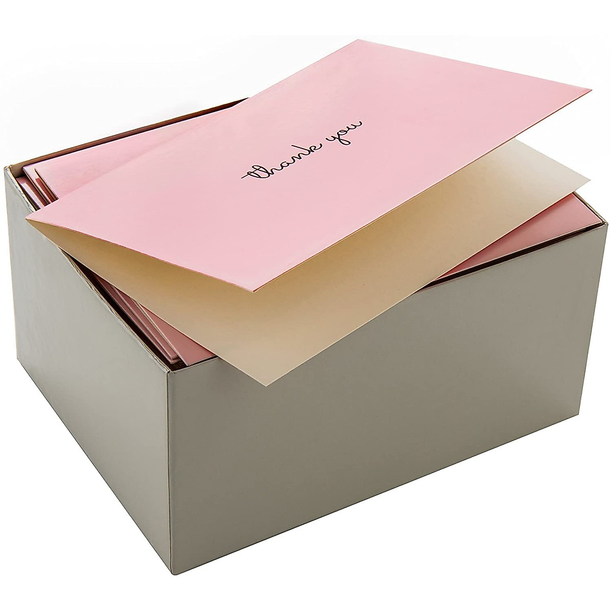 Sweetzer & Orange – Pink Thank You Cards Bulk Box Set of 24 Blank Cards with Envelopes – 4x5.5” - Baby Shower Note Cards, Wedding Thank You Cards or Bridal Shower Thankyou Card