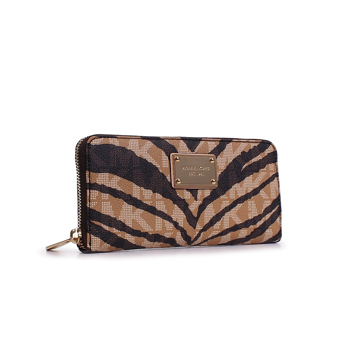 Michael Kors Travel Zip Continental Wallet in Dark Khaki