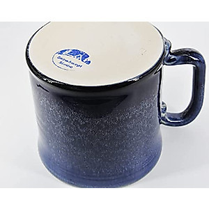 SnowSwept Studio Handmade Ceramic Coffee Mug - Ol' Blue with White Frost 14oz