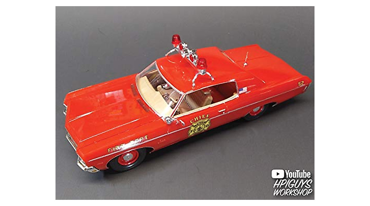 AMT 1970 Chevy Impala Fire Chief Model Kit - Authentic 1:25 Scale