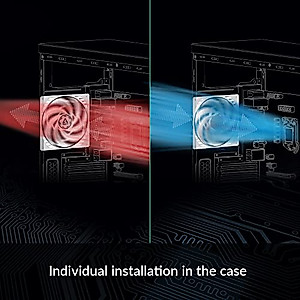 ARCTIC P12 PWM PST - PC Fan, 120mm Case Fan with PWM Sharing Technology (PST), Pressure-optimised, Quiet Motor, Computer, Fan Speed: 200–1800 RPM (0 RPM <5%) - White