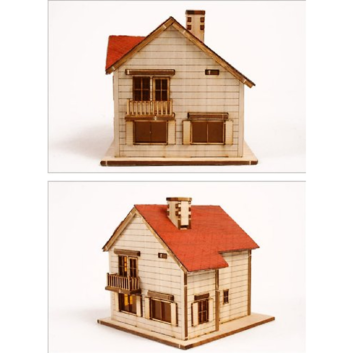 DESKTOP Wooden Model Kit Western House 1 by Young Modeler