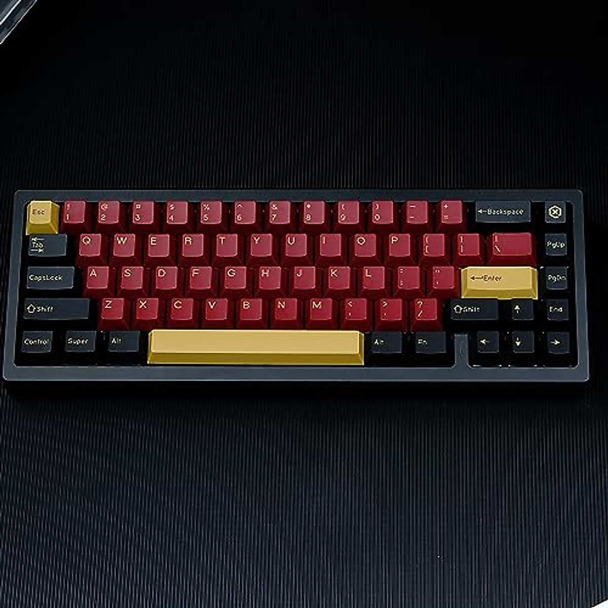 175 Keys Red Samurai Keycaps PBT Double Shot Cherry Profile Keycap for Cherry Mx Switches ISO ANSI Layout Mechanical Keyboard