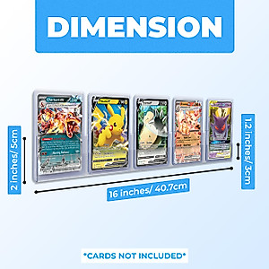 Tapeera 10-Pack PET Baseball Card Display Case - Hold Up to 60 Cards Wall Mount - Sleeved Card and Toploader Display - Trading Card Display Rack - Sport Card Card Holder - Baseball Card Wall Display