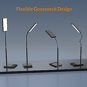 LEPOWER Desk Lamp, 800LM LED Desk Lamp for Home Office, 12W Reading Lamp for Desk, Eye-Caring Desk Light, Touch Table Lamp, Gooseneck Lamp, 50 Lighting Modes, Bright Desk Lamps for Bedroom, Study Room