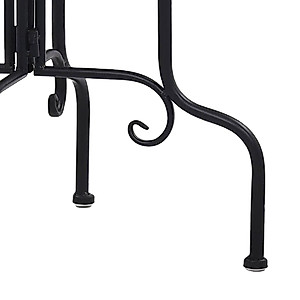 KTHLBRH (Fast Shipments) Plant Stand, Flower Pots Shelf Rack, Plant&Planter Display for Living Room, Balcony,Bedroom and Patio Garden Mosaic Side Table Terracotta and White Ceramic