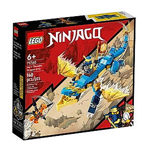 LEGO NINJAGO Jay’s Thunder Dragon EVO 71760 - Toy Figure and Viper Snake Set with Minifigures, Collectible Speed Mission Banner, Ninja Battle Adventure, Great Gift for Kids 6 Plus Years Old
