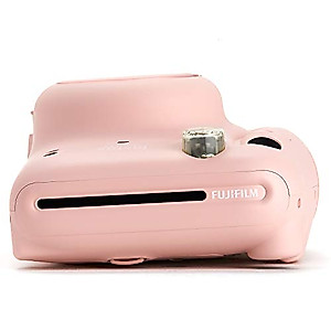 Fujifilm Instax Mini 11 Instant Camera - Blush Pink (16654774) + Fujifilm Instax Mini Twin Pack Instant Film (60 Sheets) + Batteries + Case - Instant Camera Bundle