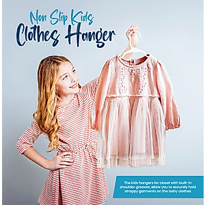 Utopia Home 60 Pack Kids Hangers - 11. 5 Inch Plastic Baby Hangers for Closet - Childrens Hangers for Clothes & Infant Hangers for Closet - Ideal for Everyday Standard Use (White)