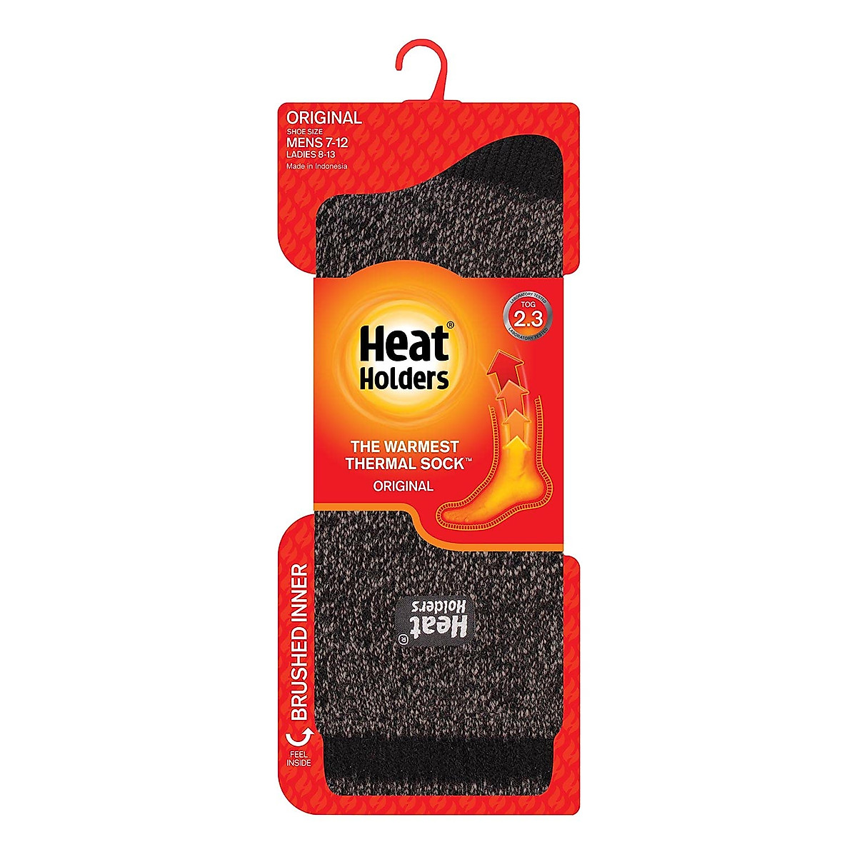 Heat Holders Men's Twist Socks Black/Grey Twist/Men's 7-12 in Mens 7-12
