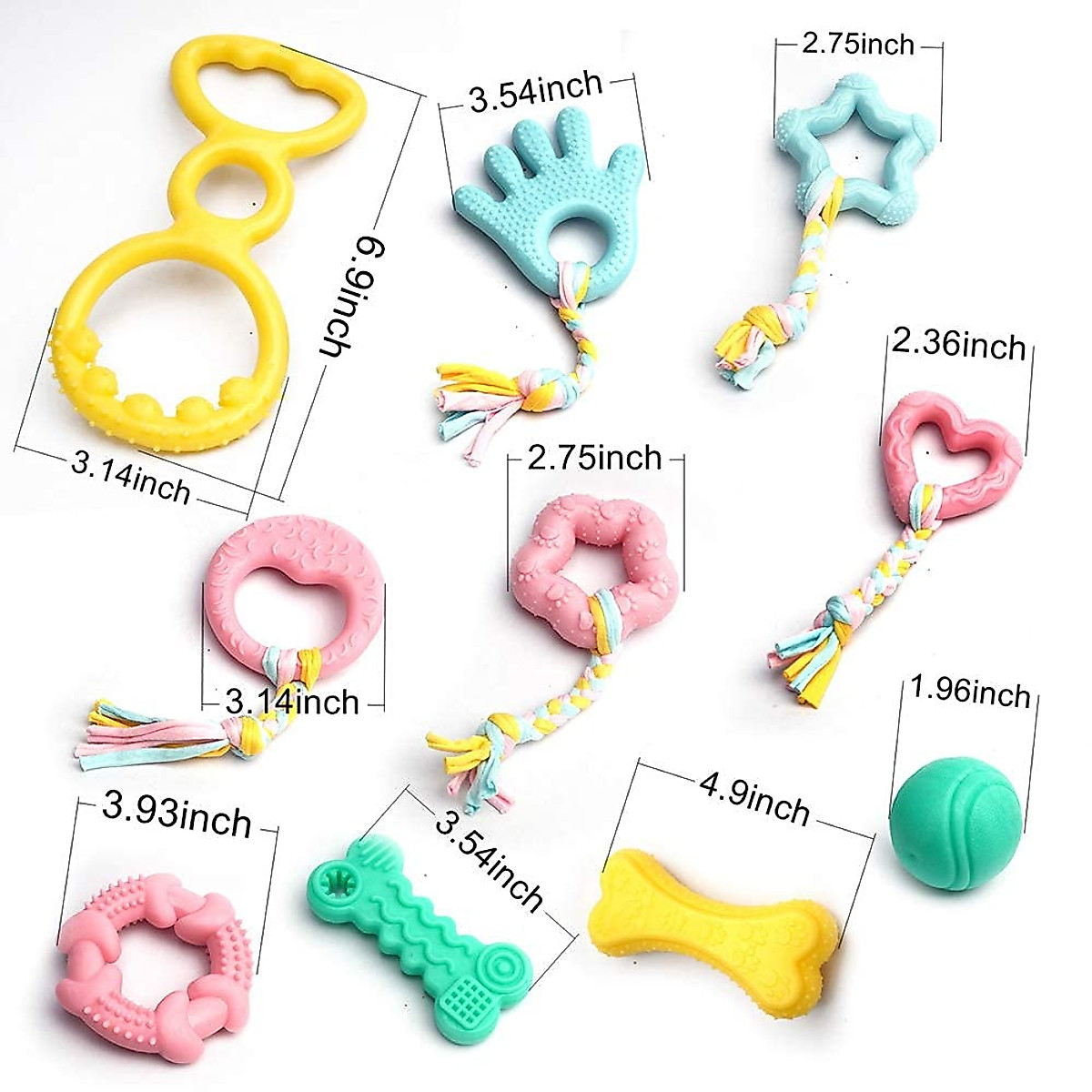 HDMOTU Puppy Toys for Teething,Puppy Chew Toys for Teething Small Breed,Dog Chew Toys for Puppies Teething 20 Pack,Rubber Ball Interactive Dog Toy