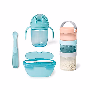 Skip Hop Baby Feeding Travel Set, 6pc, Soft Tea