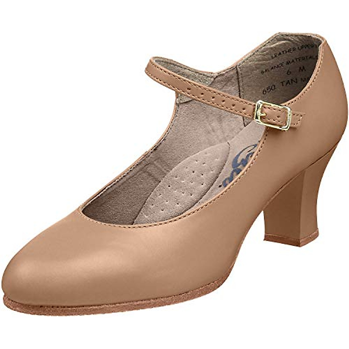 Capezio womens 2" Student Footlight Character Dance Shoe, Caramel, 7 Wide US
