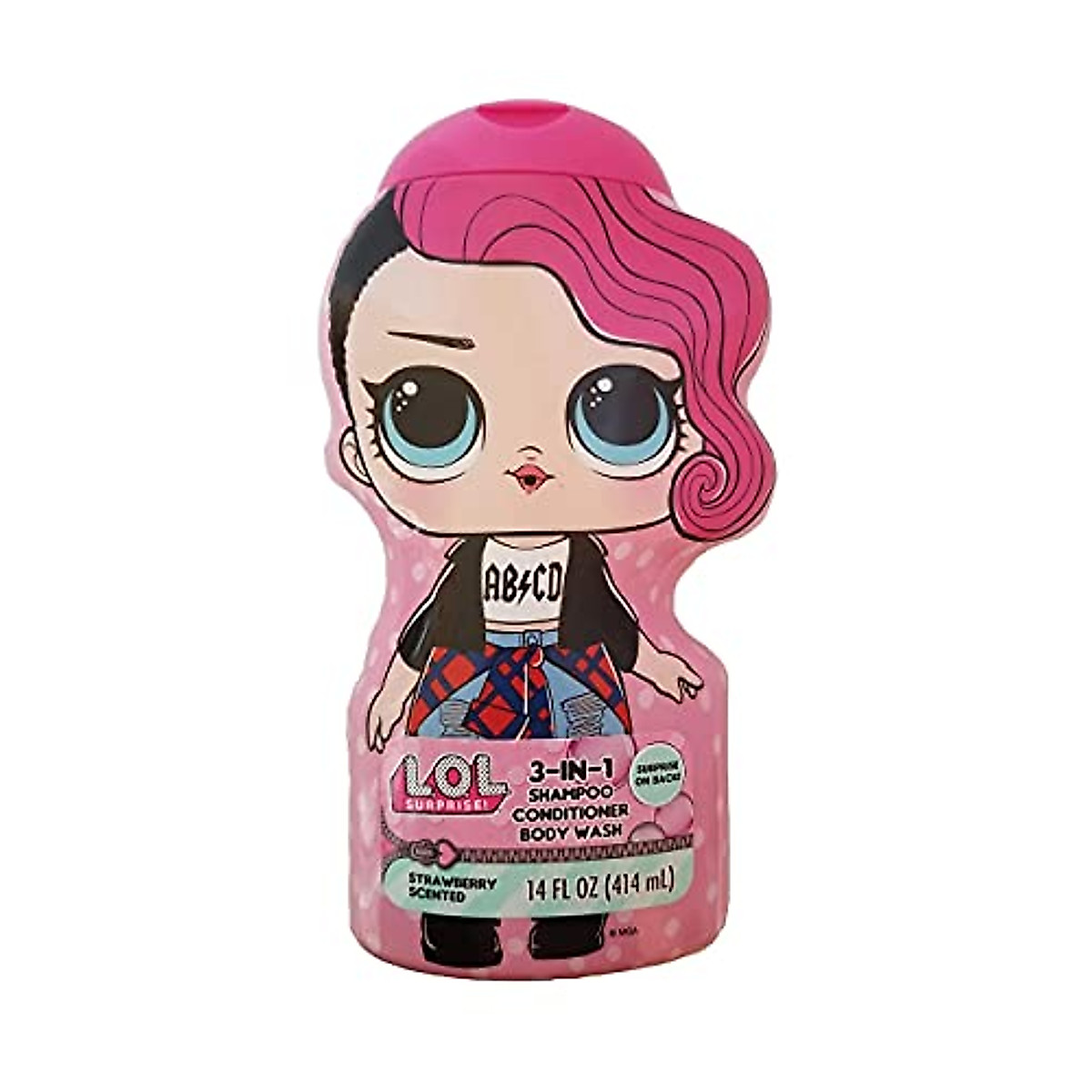 L.O.L. 3-in-1 Body Wash, Shampoo & Conditioner (14 fl oz) - Strawberry Scented with Surprise on Back!