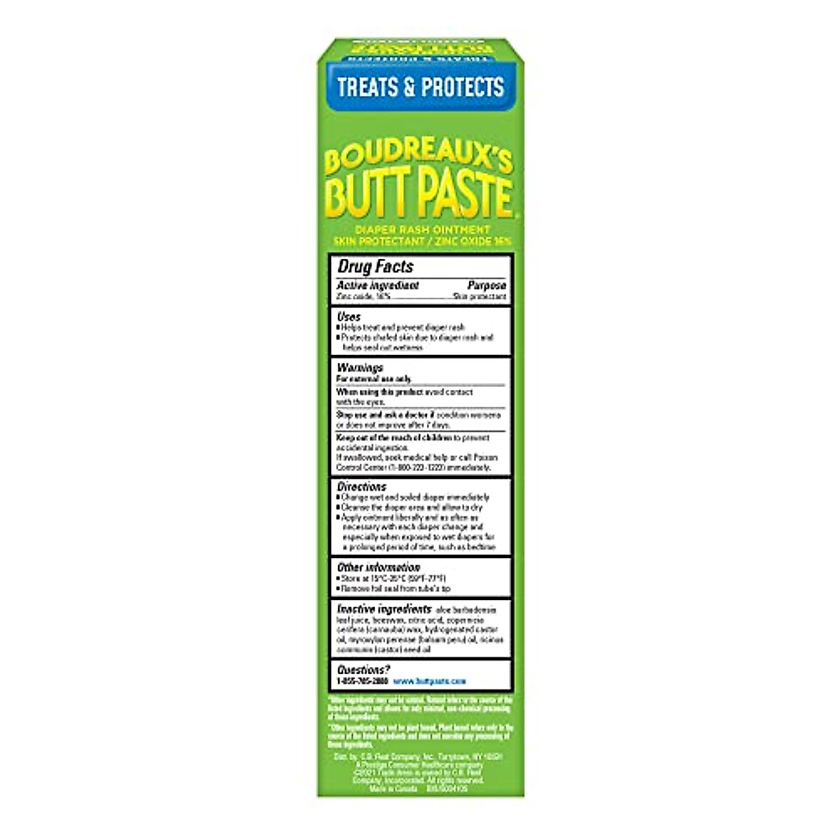 Boudreaux's Butt Paste Diaper Rash Ointment Variety Pack (1-4 oz Maximum Strength, 1-4 oz Natural Aloe)