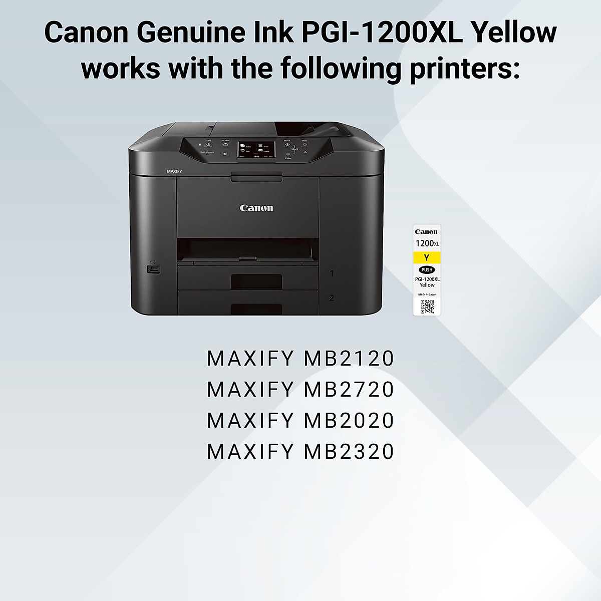 Canon PGI-1200XL Yellow Ink Tank Compatible to Printer MB2120, MB2720, B2020, MB2320