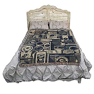 Pure Country Weavers Vintage Cameras Blanket by Thomas Brown - Gift Photography Tapestry Throw Woven from Cotton - Made in The USA (72x54)