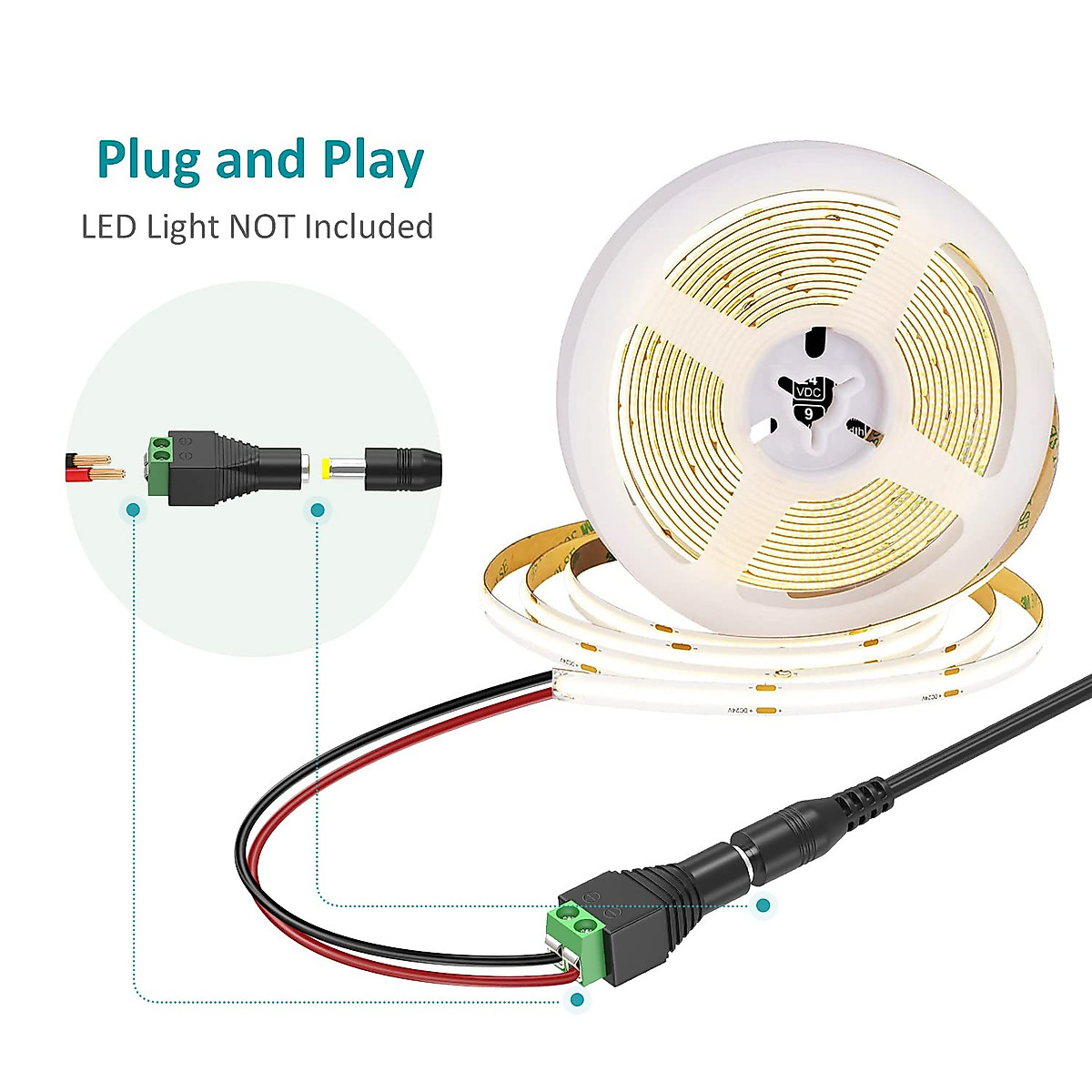 Basicvolt DC 12V 5A 1.5A 1.2A Power Supply, AC Adapter 100-220V to 12Volt 5Amp Replacement Cord Converter Transformer 5.5x2.1mm Plug for LED Strip Light DVD Player Security Cameras and 12VDC Devices