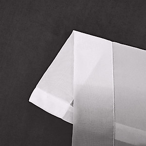 Melodieux Black Ombre Sheer Curtains 84 Inches Long for Living Room, Bedroom Chiffon Black White Gradient Rod Pocket Voile Drapes, 52 by 84 Inch, 2 Panels