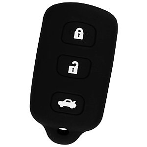 KeyGuardz Keyless Remote Car Key Fob Shell Cover Soft Rubber Case for Toyota Avalon Camry Solara Matrix Vibe GQ43VT14T HYQ12BAN