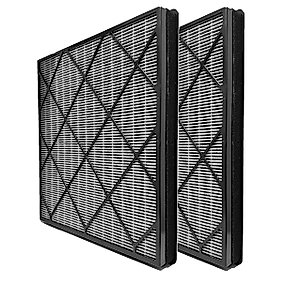 Nispira HE400 True HEPA Filter Replacement with Activated Carbon Infused Advanced Odor Lock For Shark Air Purifier 4 Fan HE401 HE402 HE405, 2 Packs