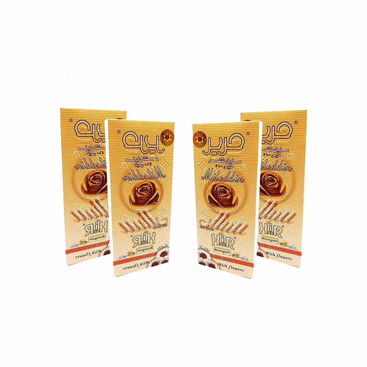 4 Pcs Harir Sweet Sugaring Sugar Paste Wax Waxing Hair Removal Remover 100 Natural All Body Parts Bikini Brazilian Underarms (4 Packets X 100 gm) Total 14.11 oz 400 gm, 3.5 Ounce