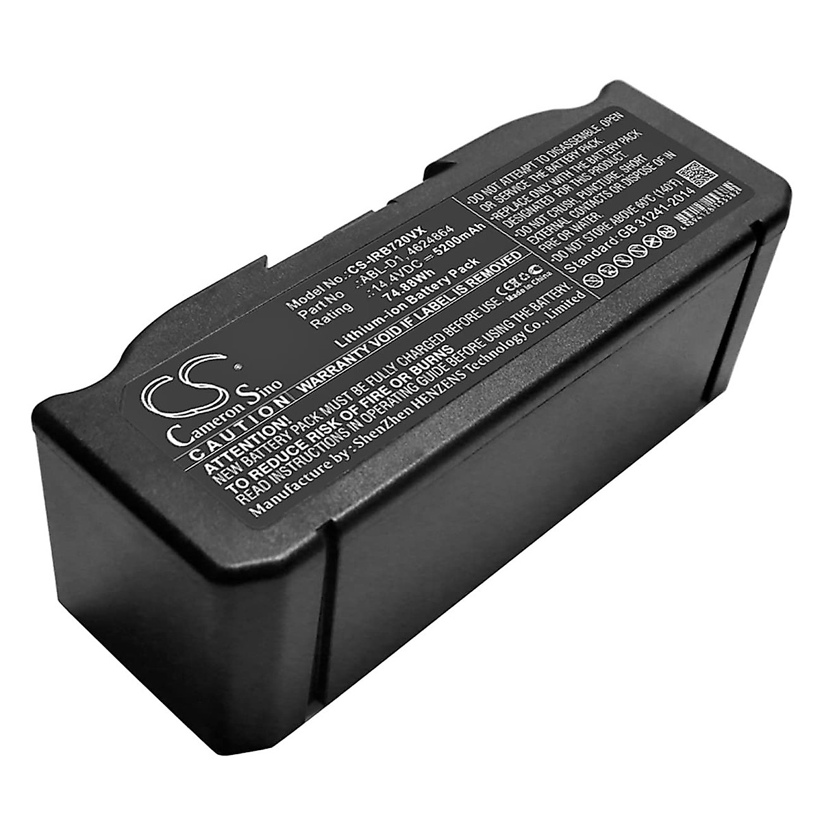 Cameron Sino Battery for iRobot 7150, i31502F, i8550, Roomba 5150, Roomba 7550, Roomba i4, Roomba i7+, Roomba i7158, Roomba i755020, Roomba i7558, Roomba i8+, Roomba J7 5200mAh