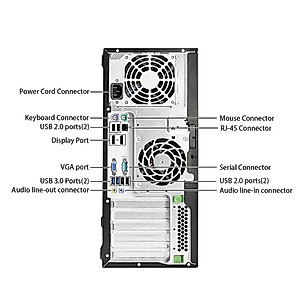 HP i7 ProDesk 600 G1 Tower 32GB Ram 1TB SSD Built in WiFi Desktop PC BT HDMI VGA USB DP DVDRW Win10 Pro Dual Monitor Supported New TJJ Wired Keyboard Mouse + TJJ Mouse Pad(Renewed)