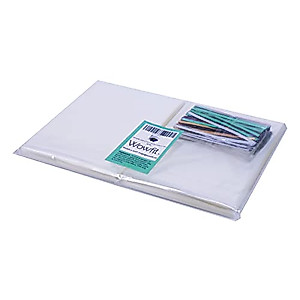 Wowfit 200 CT 5” x 7” Clear Flat Cellophane Treat Bags with 6 Colors 4" Twist Ties, Cello Packaging for Donuts, Cookies, Candies and Gift Wrapping