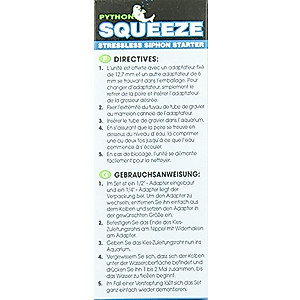 Python Squeeze Siphon Starter Aquarium Adapter