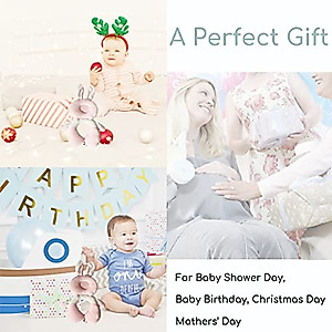 Wedfull Baby Support Pillow, Cartoon Baby Travel Pillow Carseat Head Support for Newborn 0 3 6 9 12 Months, Soft Plush Toddler Neck Pillow for Car Stroller Pushchair, Bunny