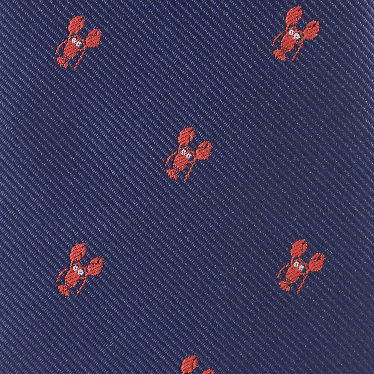 MENDEPOT Red Lobster Pattern Necktie With Gift Box Red Color Lobster Navy Tie