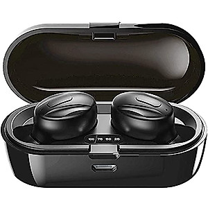 Hoseili【2022new editionBluetooth Headphones】.Bluetooth 5.0 Wireless Earphones in-Ear Stereo Sound Microphone Mini Wireless Earbuds with Headphones and Portable Charging Case for iOS Android PC. XGB12