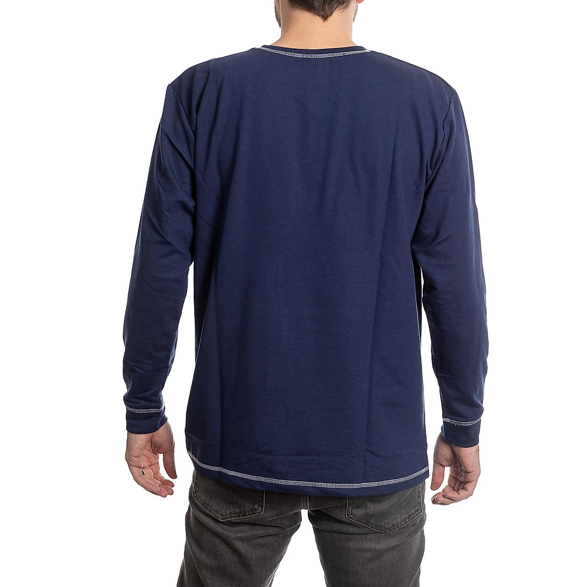 Calhoun Mens Officially Licensed NHL French Terry Long Sleeve Rashguard (Large, Buffalo Sabres)