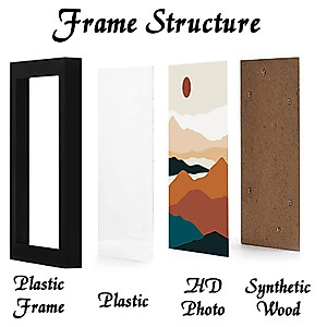 ijuerybai Black 11x14 Picture Frame Set of 3, High Transparent Frame for 11 By 14 Photo Collage Canvas Poster Size Wall Mount and Tabletop Horizontally Vertically (Black, 11 x 14 inches)