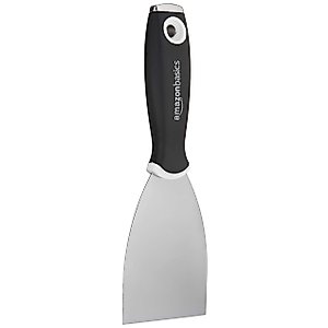 Amazon Basics 1-1/2" Flexible, Soft Grip, Carbon Steel Putty Knife with Hammer End