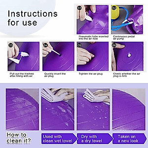 STOROMO Exercise Ball,Yoga Ball(with Exercise Tutorial)，Extra Thick Non-Slip,Holds 2500 lbs, Workout Ball for Pregnancy Birthing and Balance Stability (Purple, 45cm/17.7in)