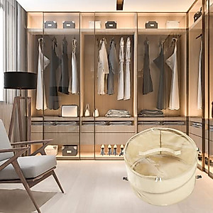 TIURE Large Hat Pop Up Bag Storage and Travel Box for Big Round Hats and Caps Expands and Keeps Out Dust and Dirt Perfect for Cover Cowboy Sun Beach Hats, 19 inches diameter