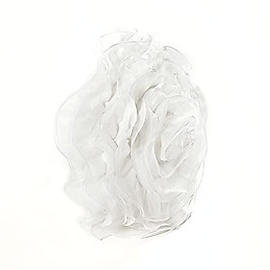 Lush Decor Ruffle Layer Flower Decorative Pillow, 17" Round, White