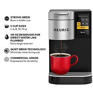Keurig K-2500 Single Serve Commercial Coffee Maker with 5 Cup Sizes and Color Touchscreen Bundle with 192-Count Variety Pack Single-Serve K-Cup Set (5 Items)