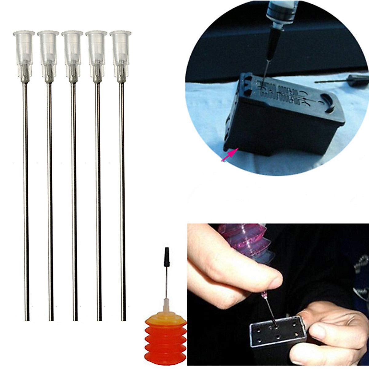 LTKJ 100pcs Blunt Dispensing Needles Syringe Needle Tip for Ink Glue Liquid 16GA 4inch/10cm Length