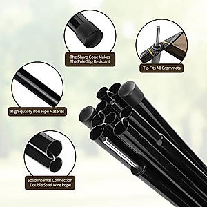 Bessport Camping Tarp, 16×9.8FT Tarp with 2 Poles, Lightweight Car Awning Sunshade, Portable Multifunctional Backpacking Tarp, PU 3000mm Waterproof Rain Fly Hammock Tarp for Outdoor,Traveling, Hilking