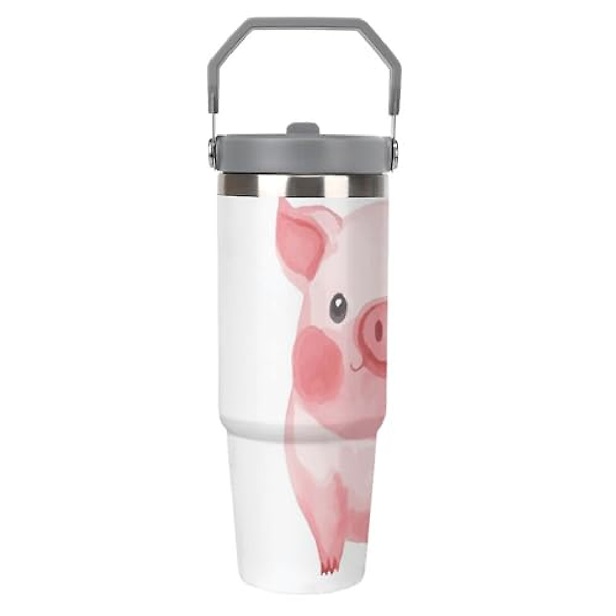 SYJTGDE Large Capacity Car Cup Lovely Pink Pig Fashionable Upgrade Car Cup Advanced And Beautiful Travel Cup