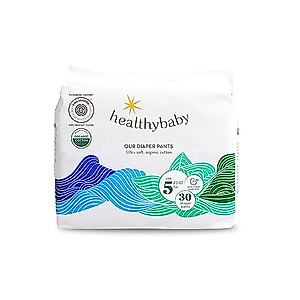 Healthybaby Pull Up Style Diapers - 30 Count - EWG Verified & Plant-Based, Quilted 360 Flexitech Waistband, Flash Dry Technology for Overnight Leak Protection, Training Pants