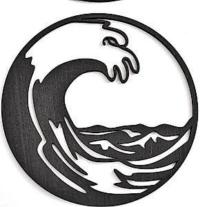 Four Elements Minimalist Wood Wall Art - 4 Elements Symbols Wall Decor - Fire, Water, Earth, Air Vector Sign - Wood Wall Decor Geometric - Bedroom Decor - Housewarming Gift