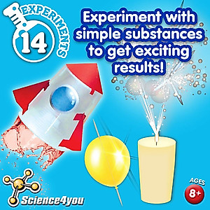 PlayMonster Science4you — Kaboom-Explosive Science — 14 Explosive Experiments About Chemistry — Fun, Education Activity — for Kids Ages 8+