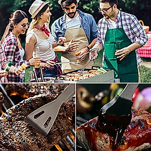 OlarHike BBQ Grill Accessories Set for Men Women, General 22PCS Grilling Accessories Set, 16 Inches Stainless Steel BBQ Tools Gifts Utensil with Spatula, Tongs, Skewers for Barbecue, Camping, Kitchen
