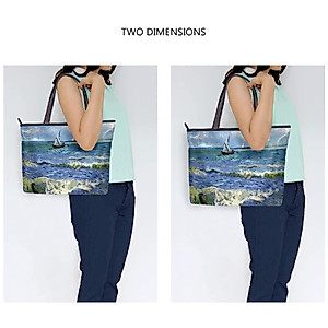 Women's Tote Shoulder Bag Monet Sailboat Sea Top Handle Bag Handbag